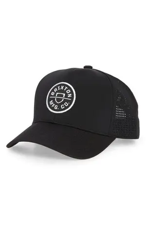 Brixton Crest X Mp Snapback Baseball Cap - Black