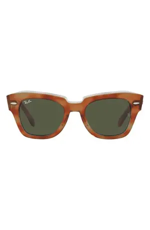 Ray-ban Ray-Ban State Street Square Sunglasses Havana Green / Green