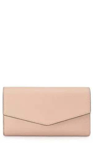 OLGA BERG Faux Leather Envelope Clutch - Blush