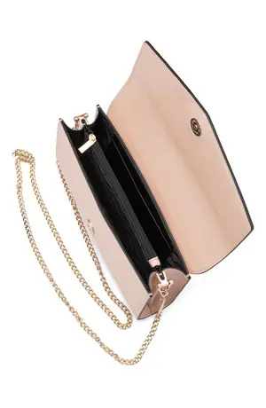 OLGA BERG Faux Leather Envelope Clutch - Blush