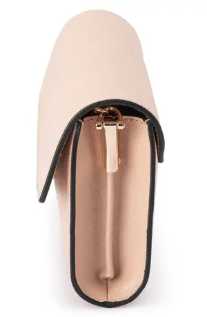 OLGA BERG Faux Leather Envelope Clutch - Blush