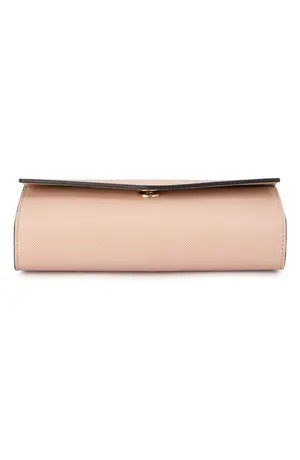 OLGA BERG Faux Leather Envelope Clutch - Blush