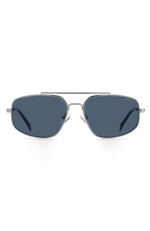 POLAROID Polaroid 58mm Polarized Rectangle Sunglasses Smtdkruth