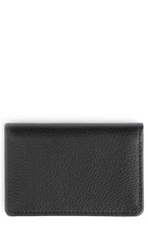 ROYCE NEW YORK Personalized Leather Card Case Black
