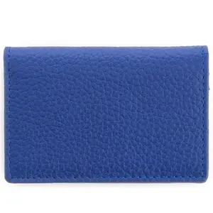 ROYCE NEW YORK Personalized Leather Card Case - Cobalt-blue