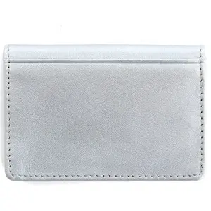 ROYCE NEW YORK Personalized Leather Card Case - Silverold Foil