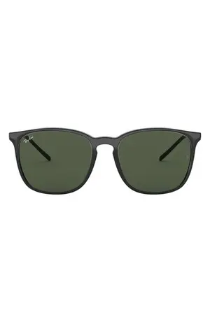 Ray-ban Ray-Ban 56mm Sunglasses Black/ Green Solid