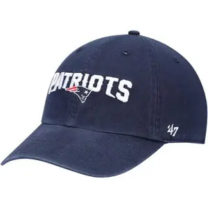 '47 New England Patriots Clean Up Alternate Logo Adjustable Cap - Navy