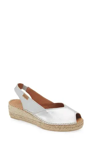 TONI PONS Bernia Espadrille Wedge - Plata