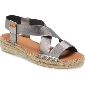 TONI PONS Eire Wedge Sandal - Acer Steel Leather