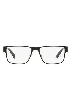 Versace 55mm Rectangle Eyeglasses - Black Gold