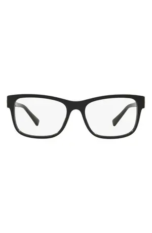 Versace Versace 55mm Rectangle Eyeglasses Black