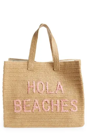 BTB LOS ANGELES Hola Beaches Straw Tote