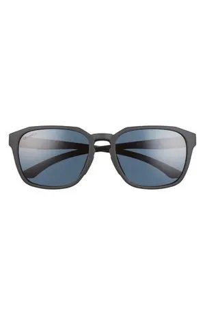 SMITH Contour 56mm Polarized Square Sunglasses - Matte Black/ Black