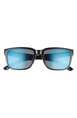 SMITH Smith Headliner 55mm Rectangle Sunglasses Black/blue Mirror