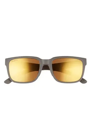SMITH Smith Headliner 55mm Rectangle Sunglasses Matte Gravy/ Bronze Mirror