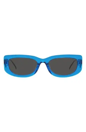 Prada 53mm Rectangle Sunglasses Blue