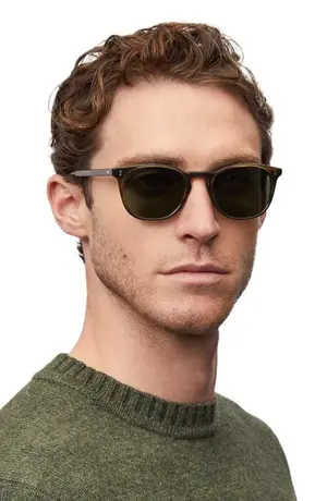 Oliver Spencer Finley Esquire 51mm Square Sunglasses - Dark Brown