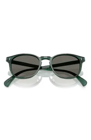 Oliver Spencer Finley Esquire 51mm Square Sunglasses - Translucent Dark Teal