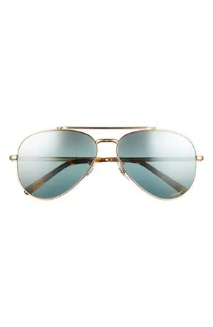 Ray-ban Aviator Polarized Sunglasses - Legend Gold/gradient Blue
