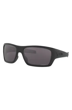 Oakley Turbine 65mm Polarized Sunglasses - Rubber Black
