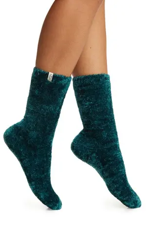 UGG UGG(r) Leda Cozy Crew Socks Pine Green