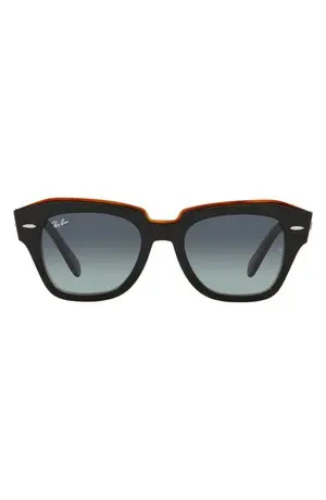 Ray-ban 52mm Square Sunglasses Black Brown