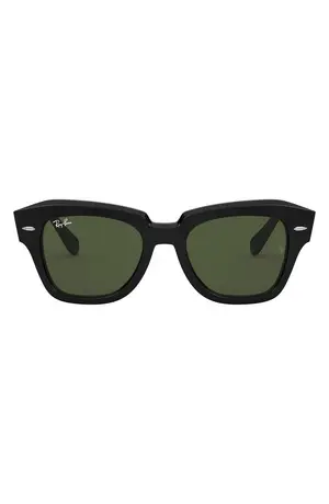 Ray-ban 52mm Square Sunglasses Rubber Grey