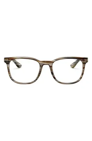 Ray-ban Ray-Ban 50mm Square Eyeglasses Brown Grey