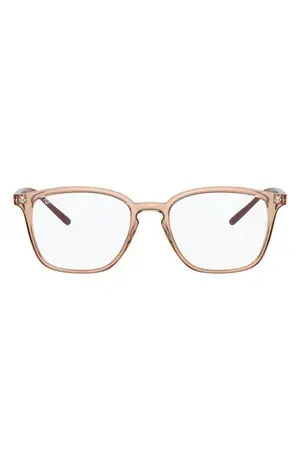 Ray-ban Ray-Ban 50mm Square Eyeglasses Brown