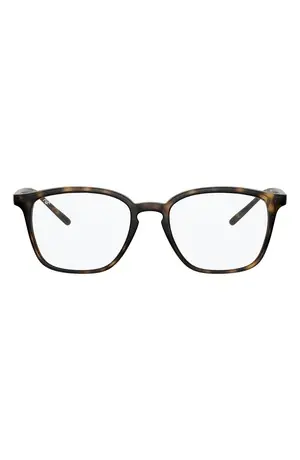 Ray-ban Ray-Ban 50mm Square Eyeglasses Havana