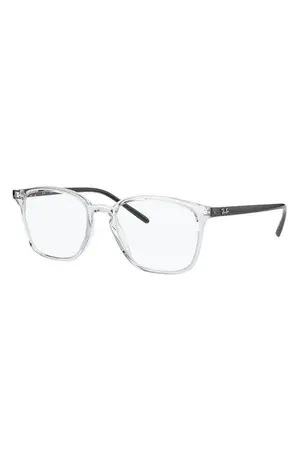 Ray-ban 50mm Square Eyeglasses - Transparent