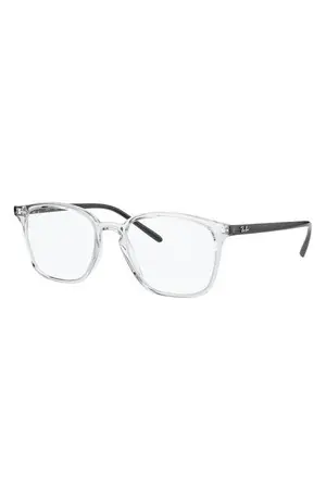 Ray-ban 50mm Square Eyeglasses - Transparent
