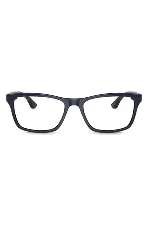 Ray-ban 53mm Rectangle Eyeglasses - Blue