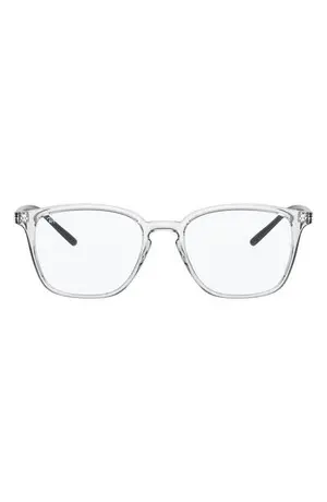 Ray-ban 52mm Square Optical Glasses - Transparen