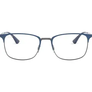 Ray-ban Ray-Ban 54mm Rectangular Eyeglasses Matte Blue