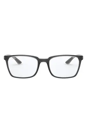 Ray-ban Ray-Ban 54mm Rectangular Eyeglasses Trans Grey