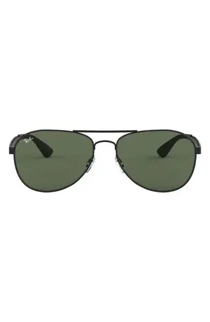 Ray-ban 58mm Aviator Sunglasses - Matte Black