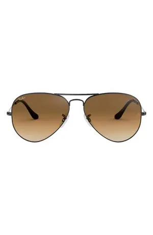 Ray-ban Ray-Ban Original Aviator Sunglasses Gunmetal Brown