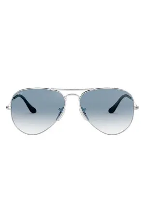Ray-ban Original Aviator Sunglasses - Silv Blue