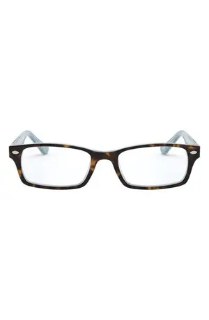 Ray-ban Ray-Ban 52mm Rectangular Eyeglasses Blue Hava