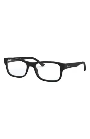 Ray-ban 52mm Rectangular Eyeglasses - Matte Black