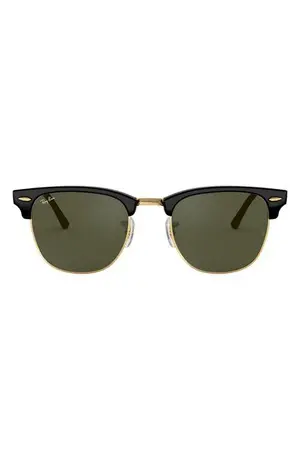 Ray-ban 55mm Round Frame Sunglasses - Black