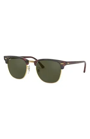 Ray-ban 55mm Round Frame Sunglasses - Tort