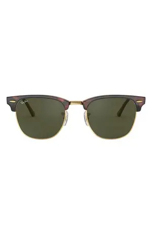 Ray-ban 55mm Round Frame Sunglasses Tort
