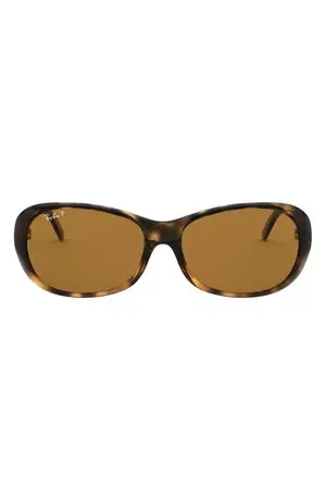 Ray-ban 55mm Round Frame Sunglasses Tortoise