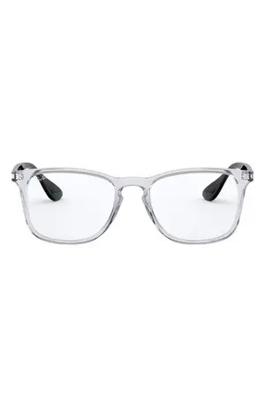 Ray-ban 50mm Square Eyeglasses - Shiny Crystal