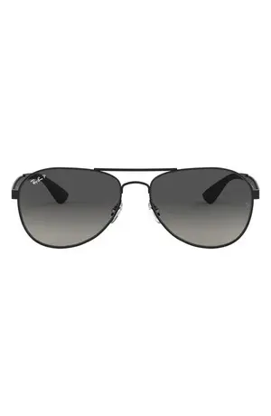 Ray-ban 58mm Gradient Aviator Sunglasses - Black