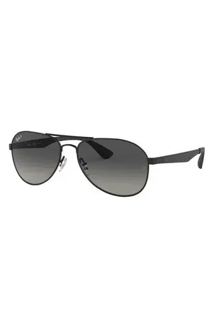 Ray-ban 58mm Gradient Aviator Sunglasses - Black