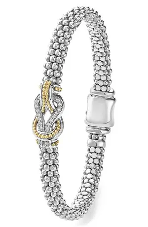 Lagos Newport Rope Bracelet With Pav - Diamond